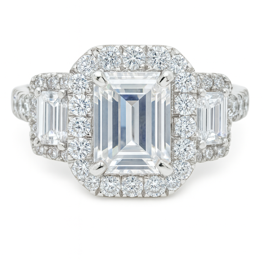 Love Story® Forever Framed Emerald Cut Diamond Engagement Ring – Harry ...