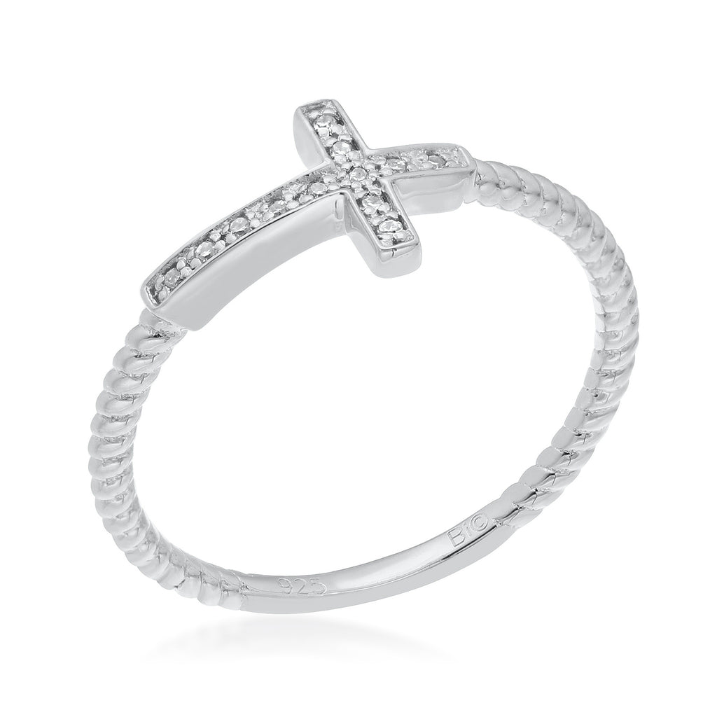 Divinity Diamond Cross Ring – Harry Ritchies