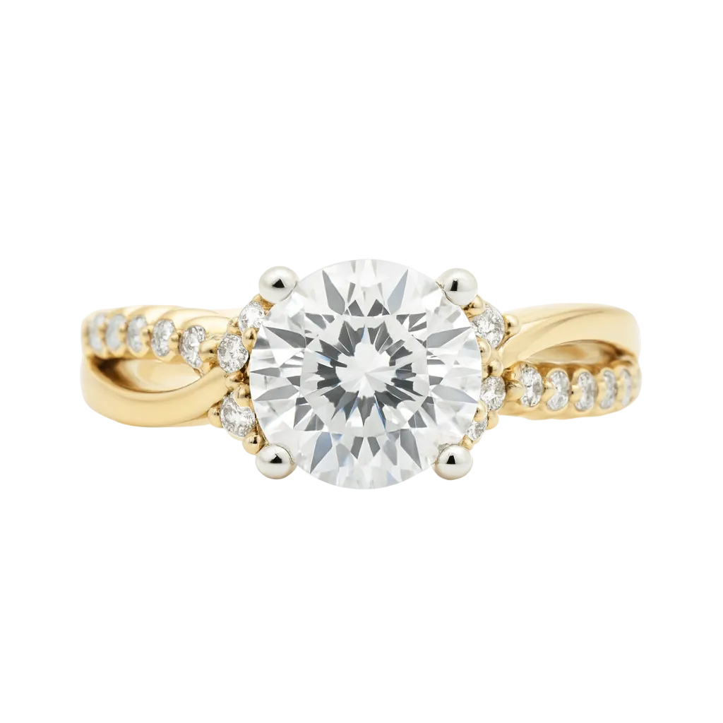 Love Story® Twisted Promise Round Diamond Engagement Ring Mounting ...